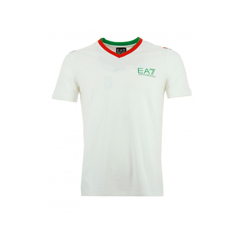 Tee-Shirt Ea7 Empori Blanc/Rouge/Vert - 273963-6P254-90010