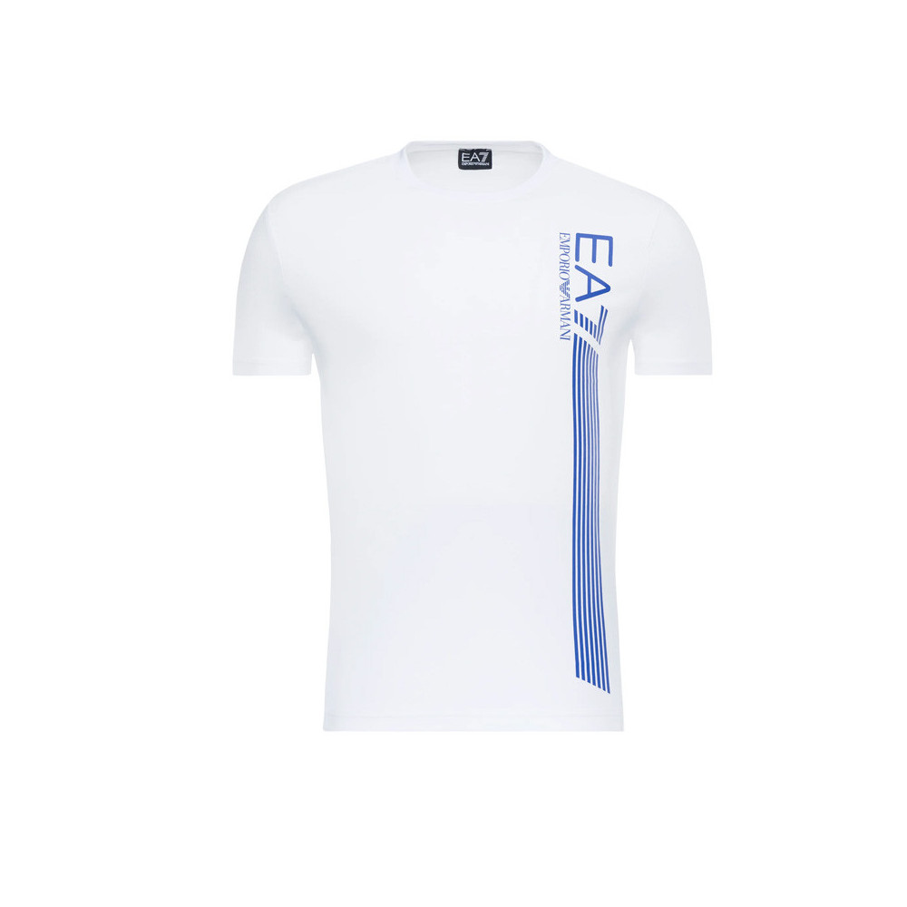 Tee-Shirt Ea7 Emporio Blanc/Bleu - 3GPT67-PJ02Z-1100
